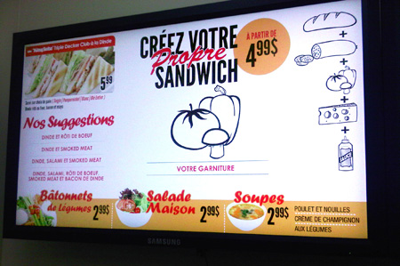 King Subz Digital Menu Board single screen close up – Digital Signage ...